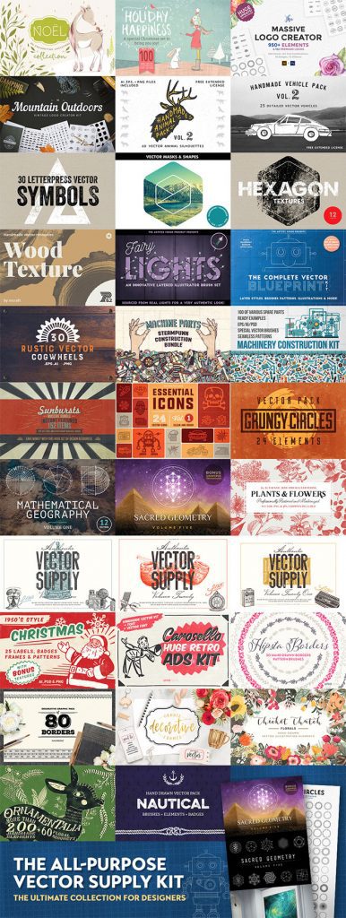 Stuff Your Design Stockings With The All-Purpose Vector Supply Kit (99% ...