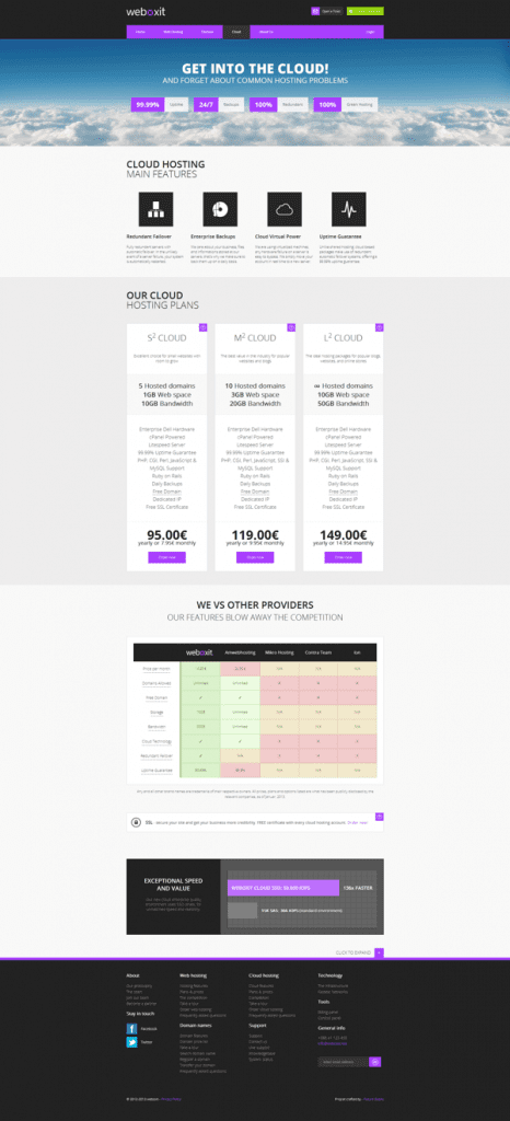 20+ Inspirational Web Hosting Designs
